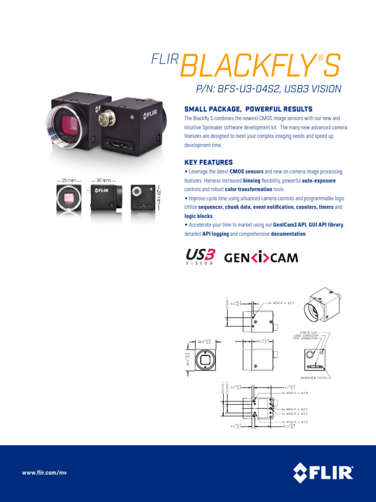 BFS U3 04S2 Datasheet US | PDF | Pixel | Camera