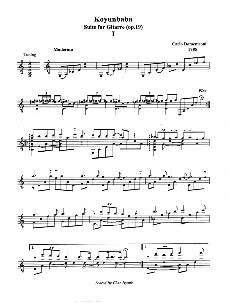Domeniconi 1947 Op19 Koyunbaba Version | PDF