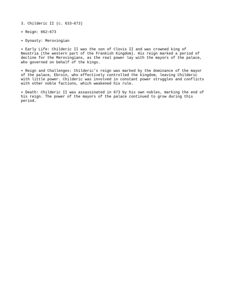 Childeric II | PDF