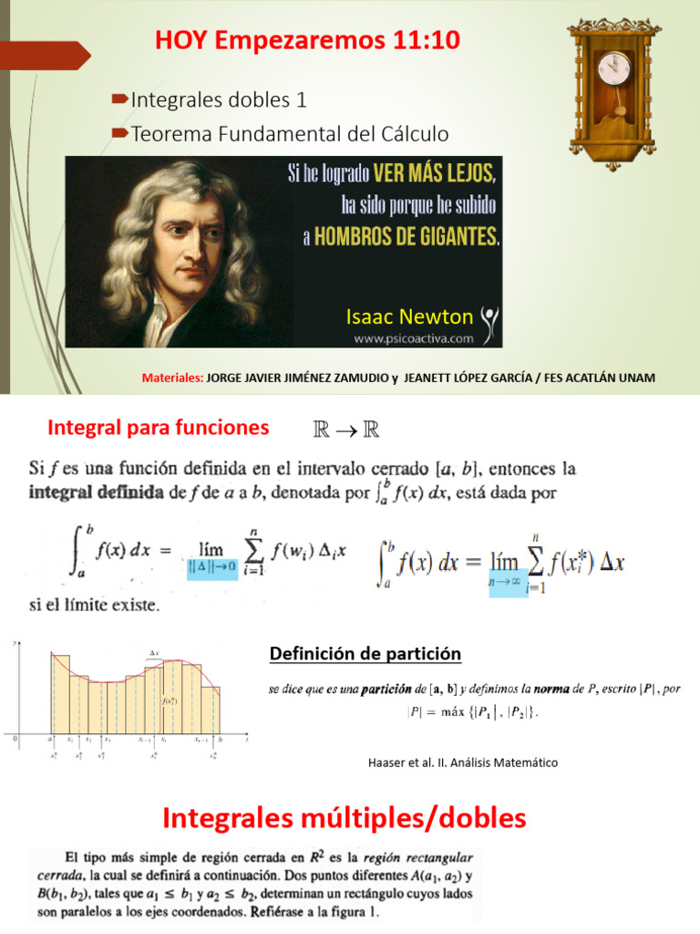 Integrales Dobles y Teorema de Fubini | PDF | Integral | Física Matemática