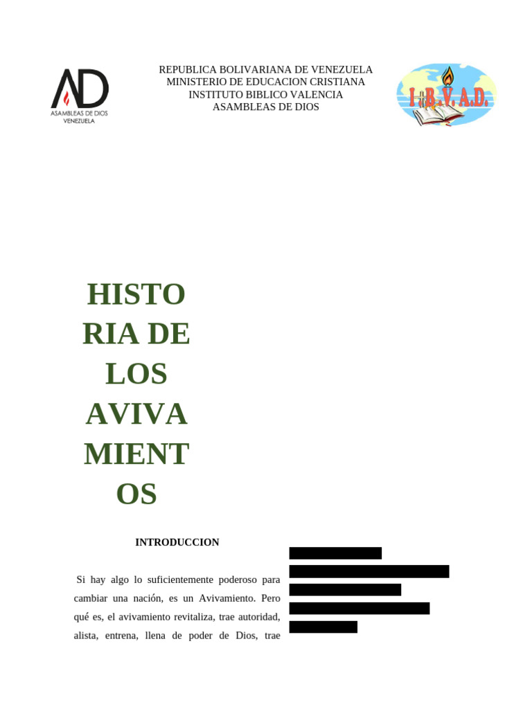 Historia del Avivamiento en la Iglesia | PDF | Martin Luther | Puritanos