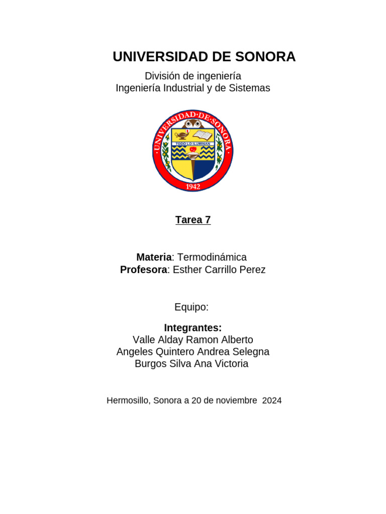 Tarea 7 Termo | PDF