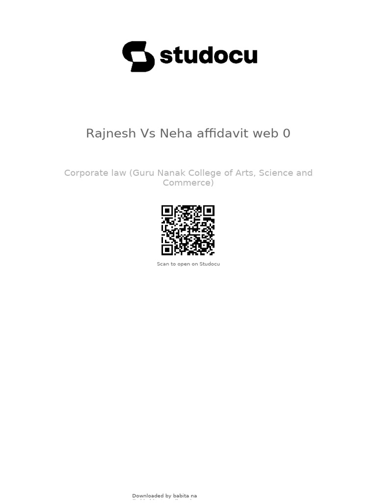 Neha v. Rajnesh Income Affidavit | PDF | Expense | Affidavit
