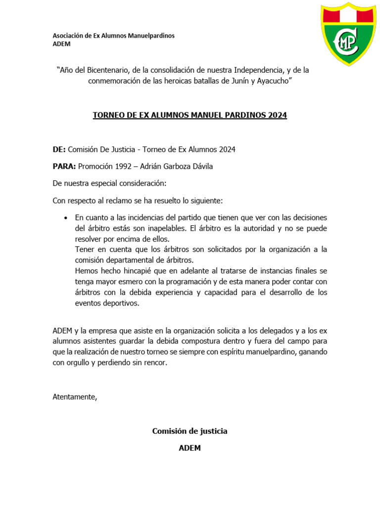 Carta Adem 2 | PDF