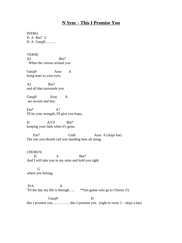 N Sync This I Promise You | PDF