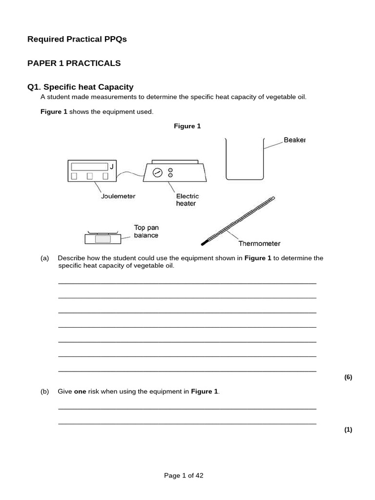 Triple Required Practical PPQs | PDF | Waves | Heat