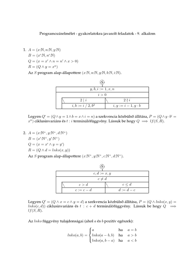 Orai Feladatok 9 | PDF