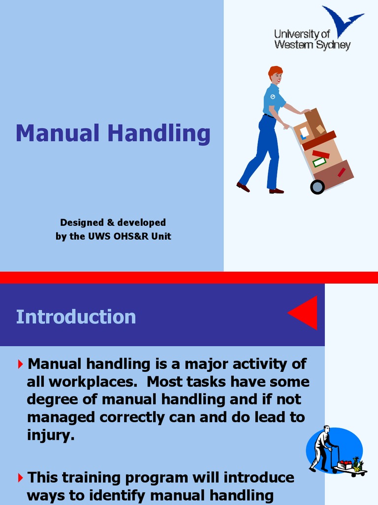 Manual Handling Presentation Handout | PDF