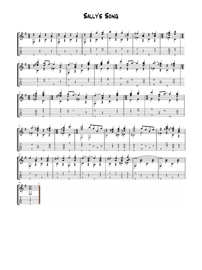 Sally's Song | PDF
