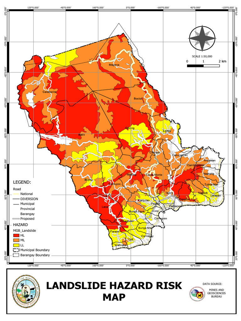 Landslide Hazard Risk Map - Jagna | PDF | Earth Sciences