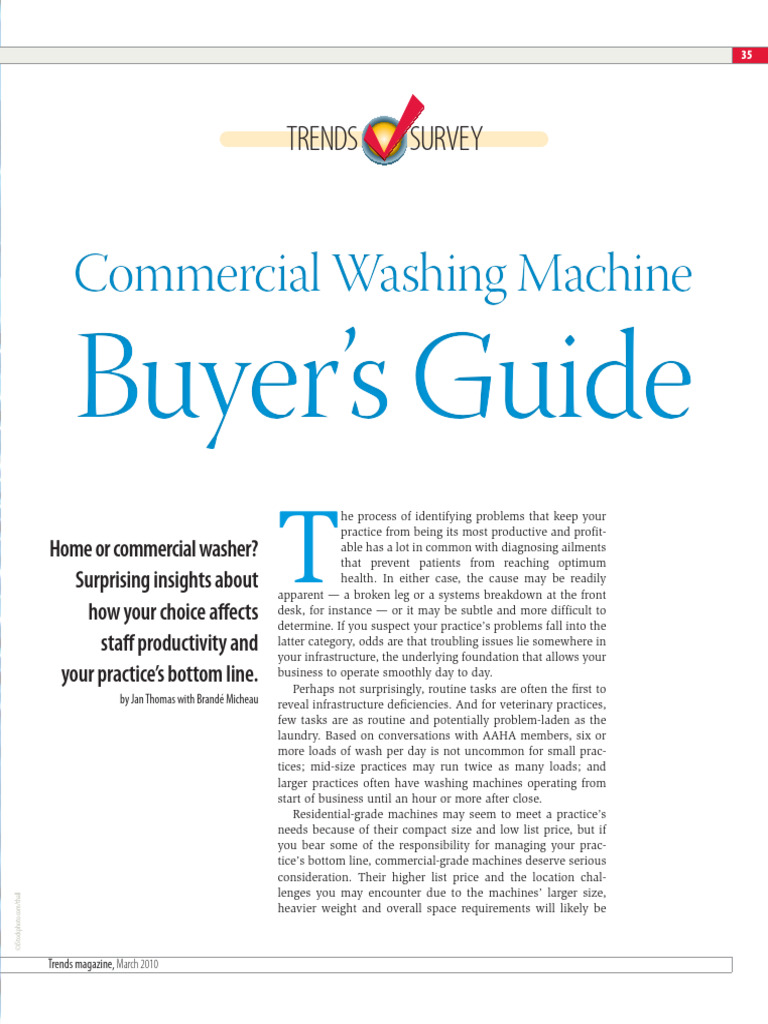 Commercial Washing Machine Guide | PDF | Washing Machine