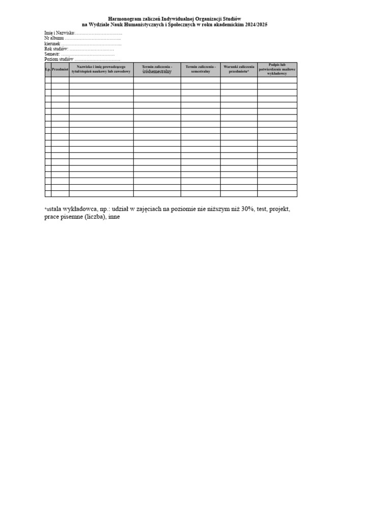 Harmonogram IOS 2024 | PDF