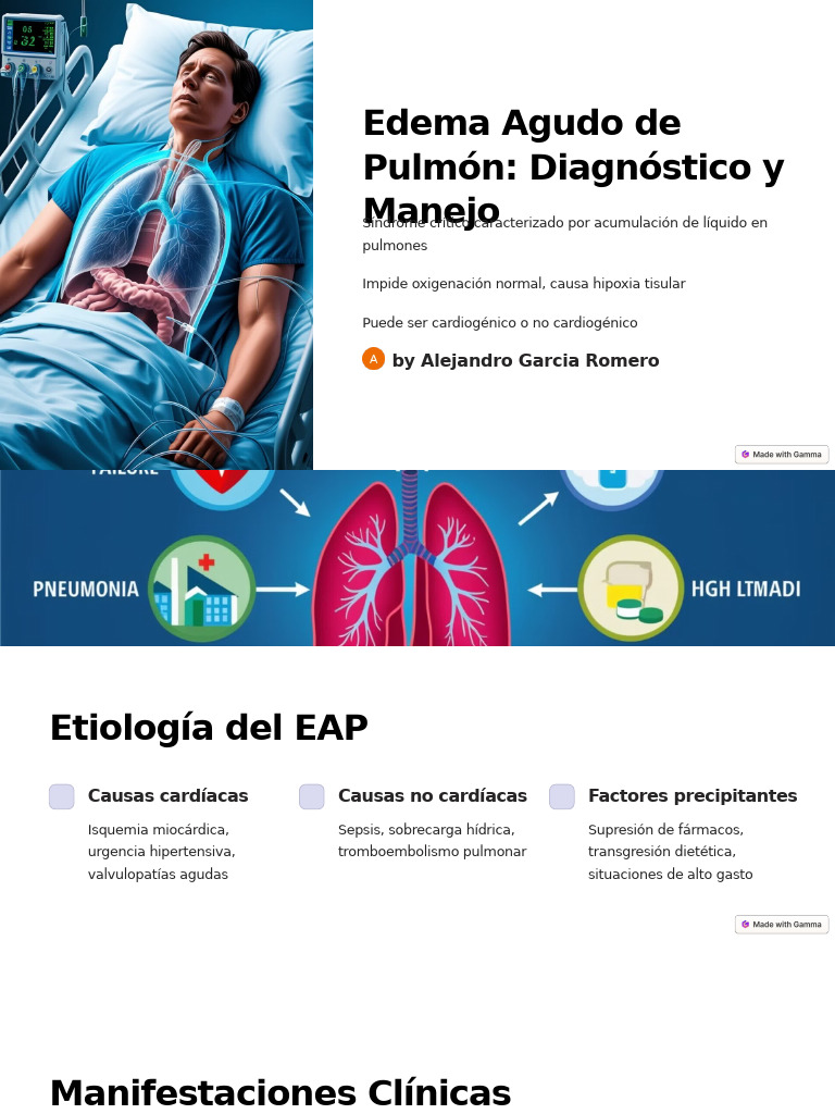Edema Pulmonar: Diagnóstico y Tratamiento | PDF