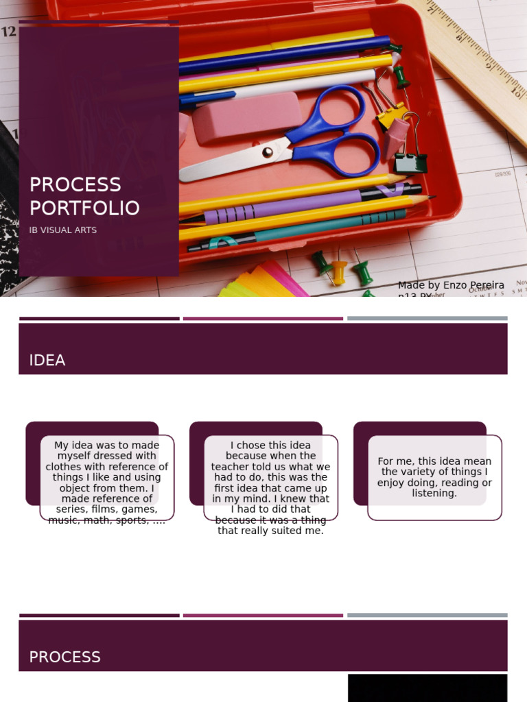 Online Portfolio: IB Visual Arts Process | PDF