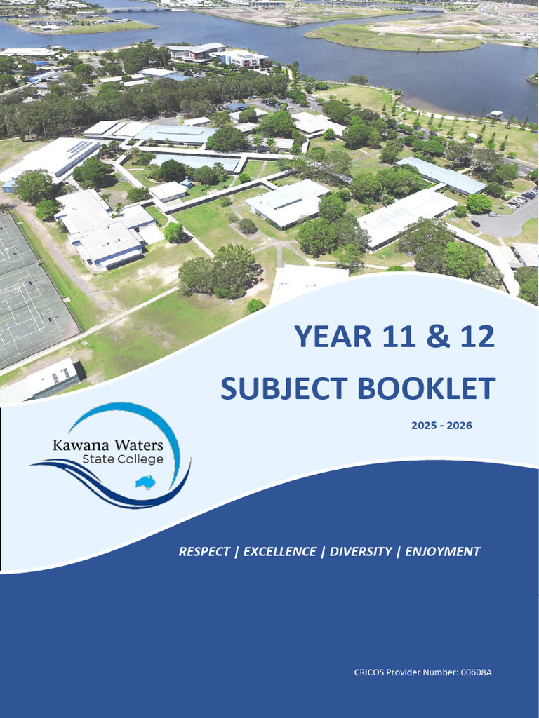 Year 11 & 12 Subject Booklet 2025-2026 | PDF | Educational Assessment ...