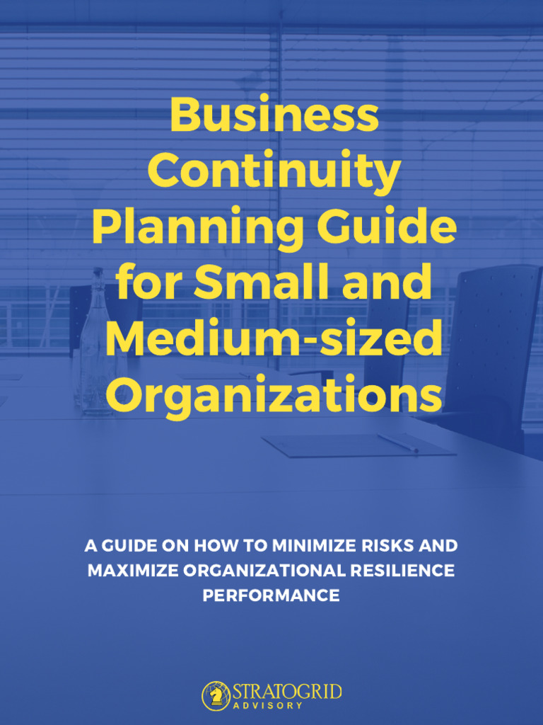 BCP Guide StratoGrid Advisory | PDF | Disaster Recovery | Risk