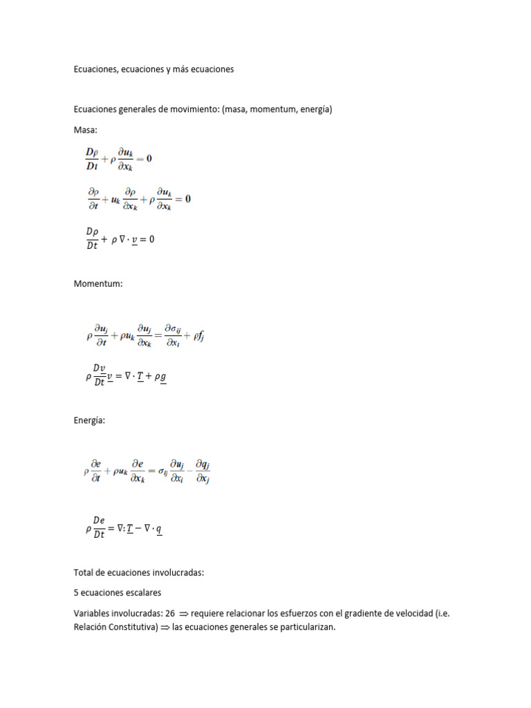 Ecuaciones VFF | PDF | Capa límite | Conduccion termica