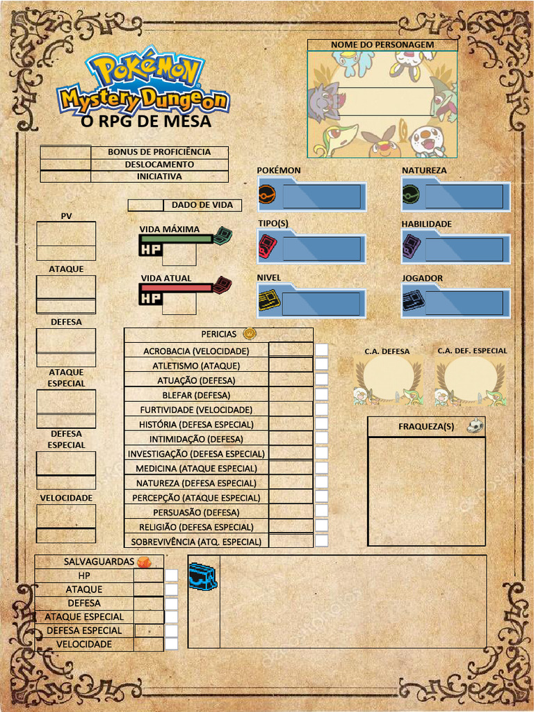 Personagem e Habilidades Pokémon | PDF | Videogames | Jogos de RPG