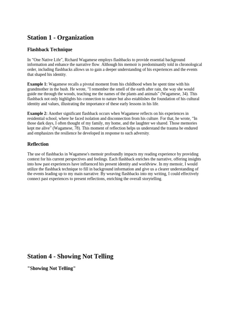 Responses and Reflections On One Native Life | PDF | Narrative | Cognition