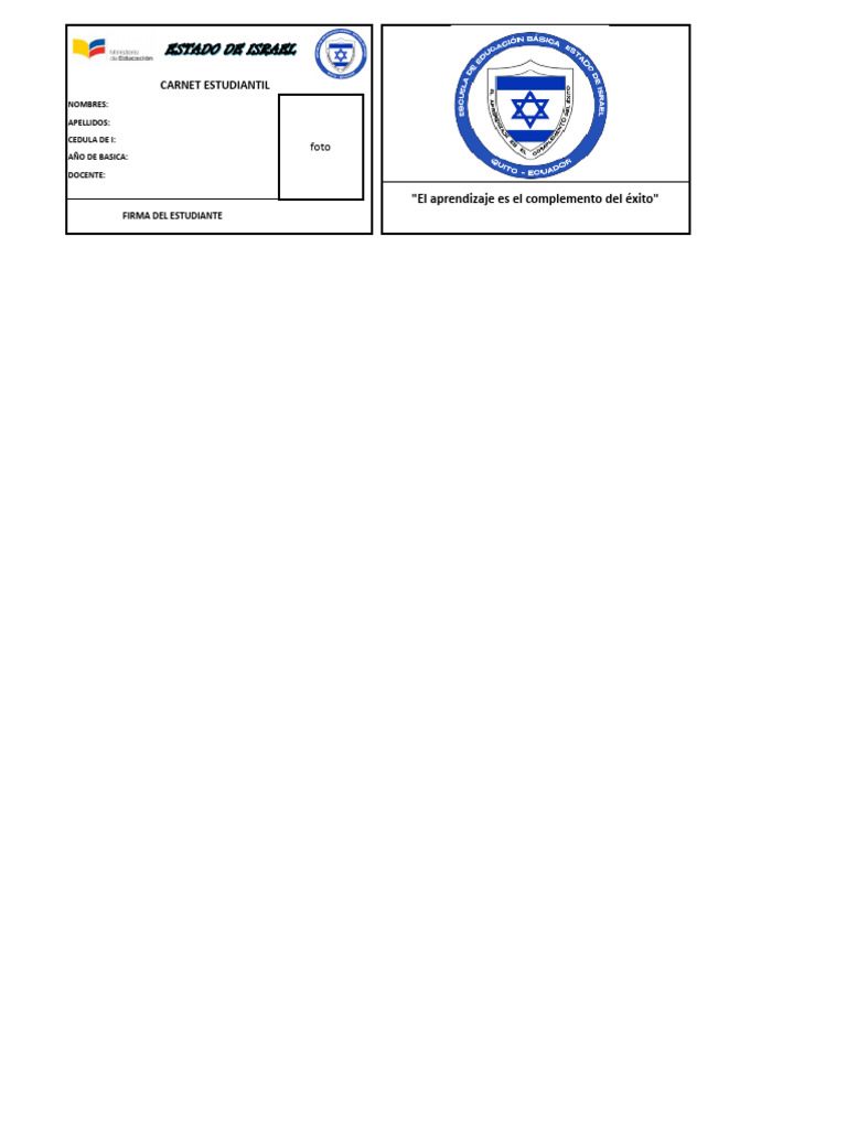 Formato para Carnets | PDF