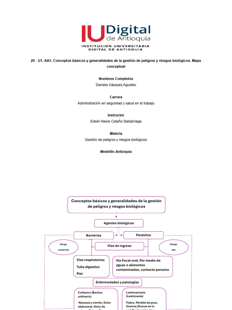 Conceptos Básicos y Generalidades de La Gestión de Peligros y Riesgos Biológicos. Mapa ...