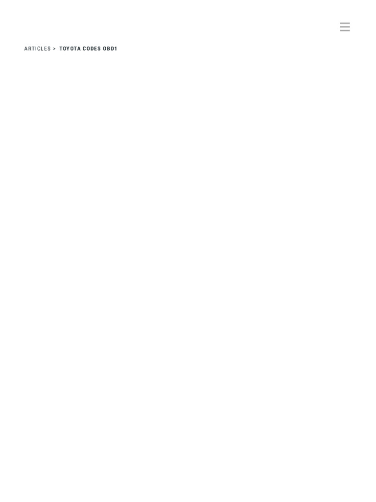 How To Retrieve Toyota OBD1 Codes With Definitions | PDF | Throttle ...