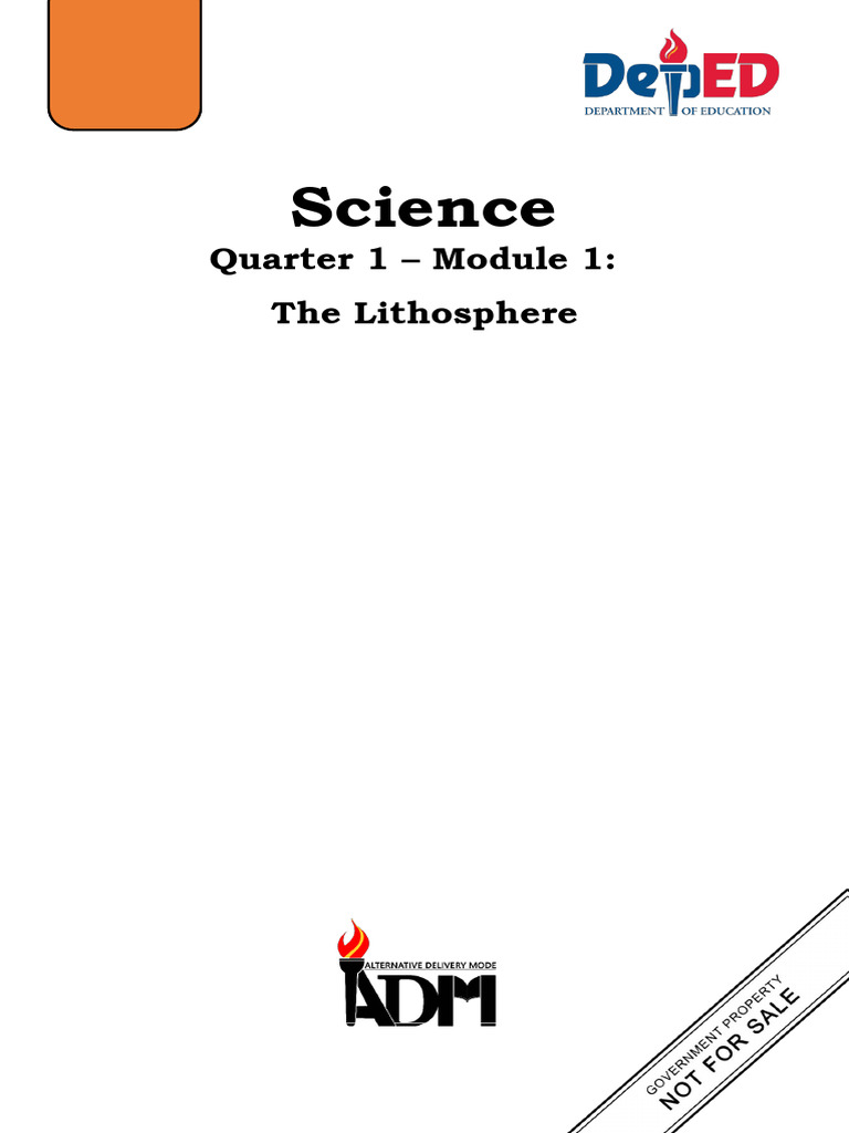 Science 10 Q1 Module 1 THE LITHOSPHERE | PDF | Plate Tectonics | Crust ...