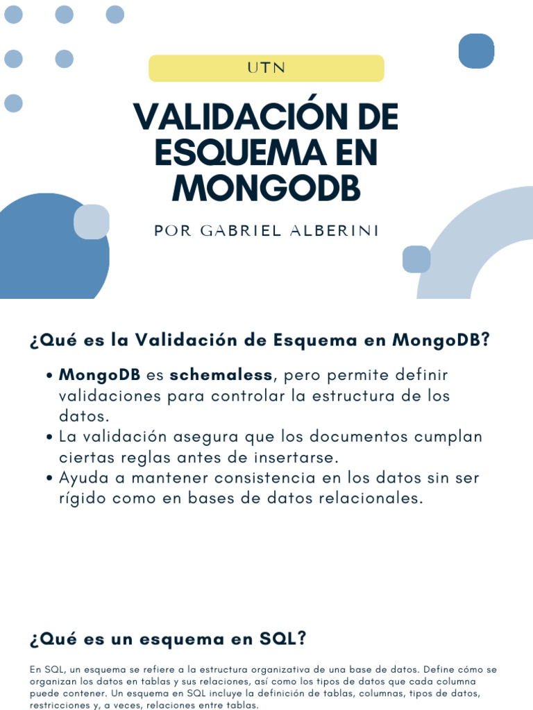 Clase 5 - Esquema en mongodb | PDF | Mongo Db | SQL Clase 5 - Esquema en mongodb | PDF | Mongo Db | SQL