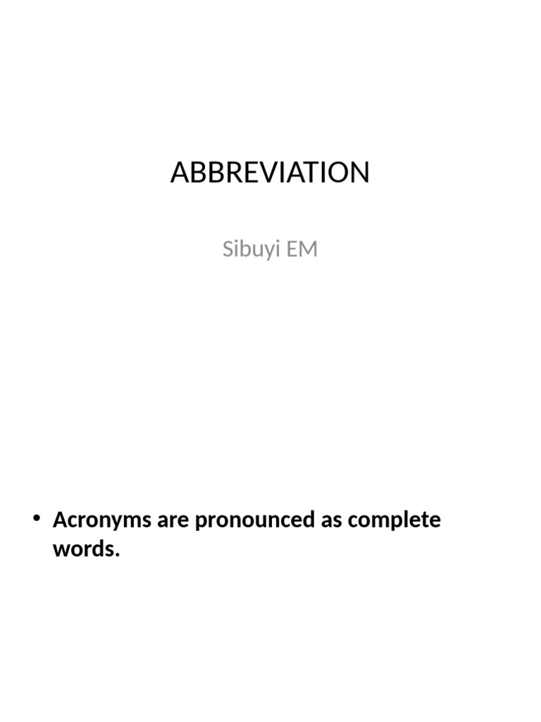Sheb000 May 15 August 2024 Abbreviation and Acronyms | PDF | Acronym ...