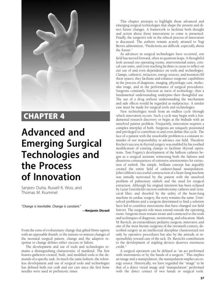 Chapter 4 Advanced and Emerging Surgical Technologies and The Process of Innovation - 2012 ...