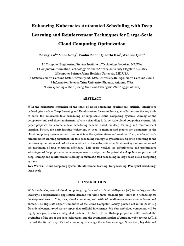 AI-Driven Cloud Scheduling Boost | PDF | Cloud Computing | Scheduling (Computing)