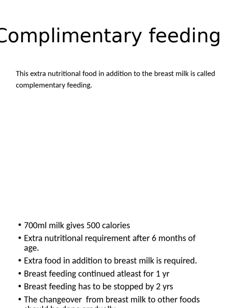 Complementary Feeding | PDF