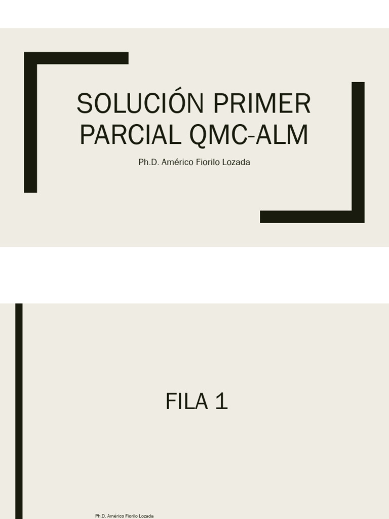 Solución Segundo Parcial QMC-ALM | PDF