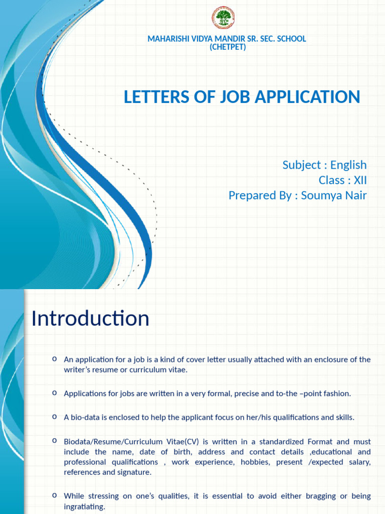 Job Application Guide for Class 12 | PDF | Résumé