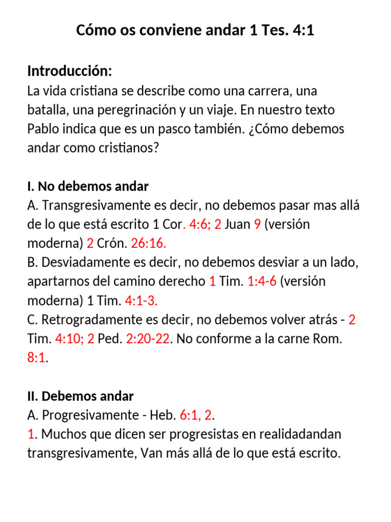 Cómo andar como cristianos según Pablo | PDF
