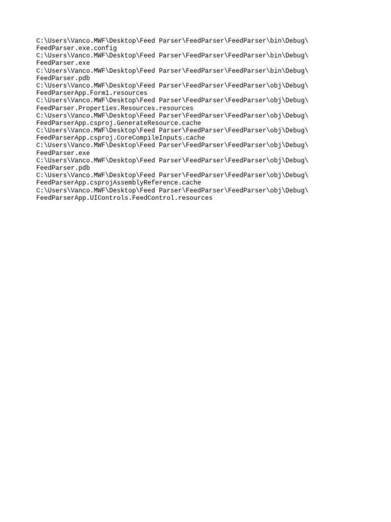 FeedParserApp Csproj FileListAbsolute | PDF