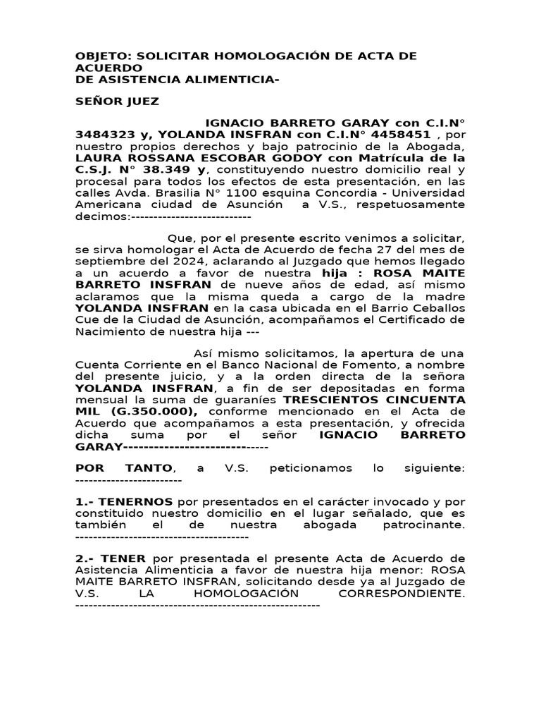 Homologacion de Acuerdo | PDF | Ley Pública | Justicia