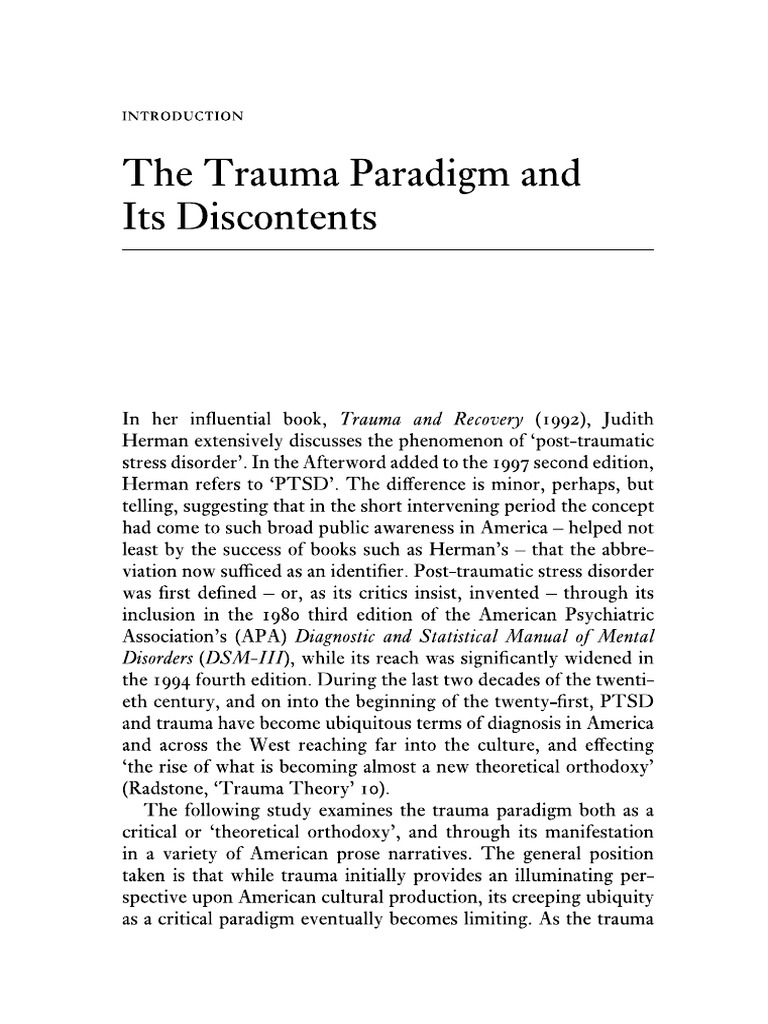Gibbs, American Trauma Narratives, Introduction | PDF