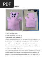 Puppet Show Planning Workbook | PDF | Puppetry | Entertainment