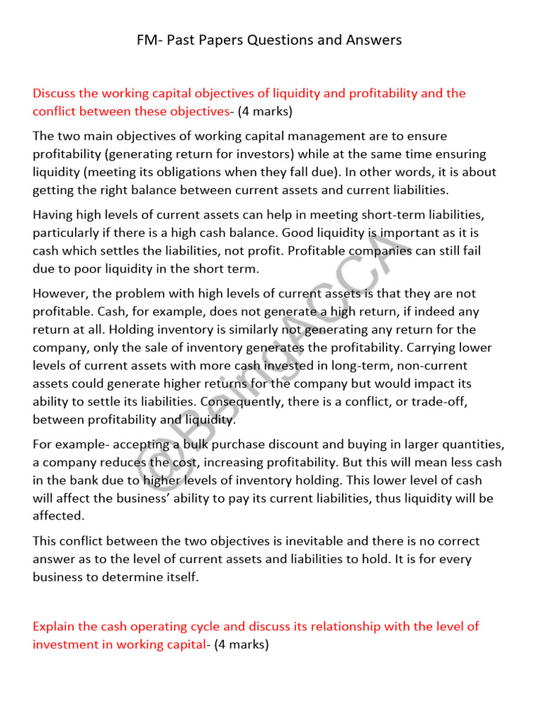 Fm Notes by Beingacca (1) | PDF | Capital Asset Pricing Model ...