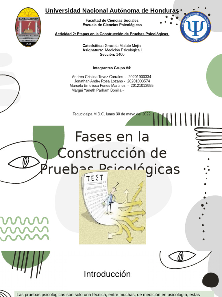 Etapas en La Creacion de Pruebas Psicologicas | PDF | Evaluación | Validez (Estadísticas)