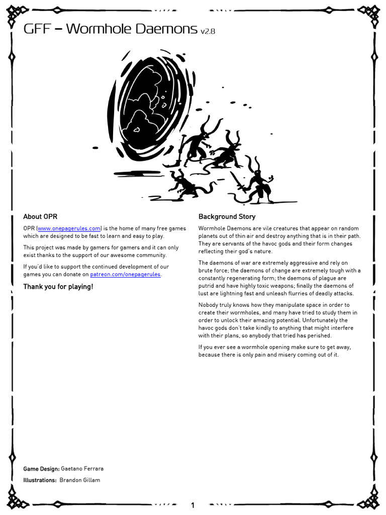 GFF - Wormhole Daemons v2.8 | PDF