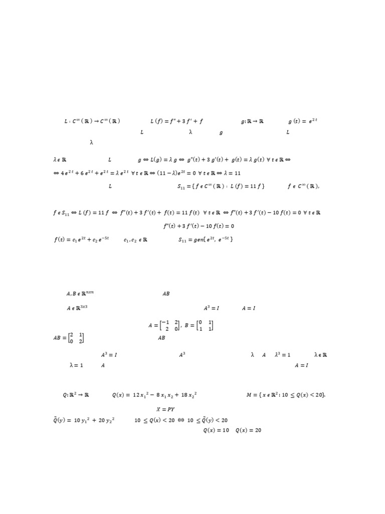 Álgebra II Integrador 11-02-15 | PDF | Valores propios y vectores ...