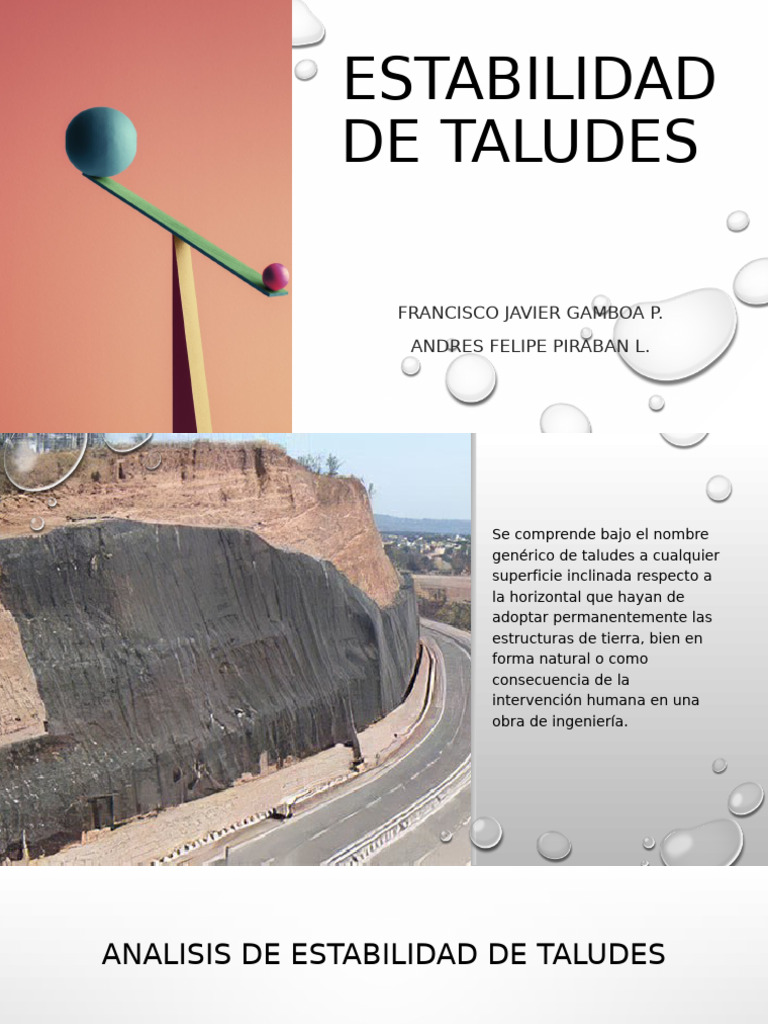 Análisis de Estabilidad de Taludes | PDF | Falla (geología) | Suelo