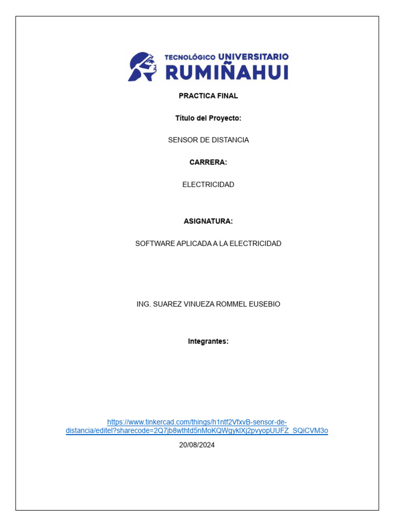 Practica Final | PDF | Sensor | Electrónica