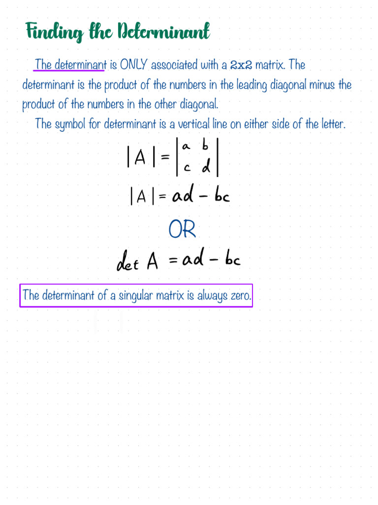 Finding The Determinant | PDF | Matrix (Mathematics) | Mathematical ...
