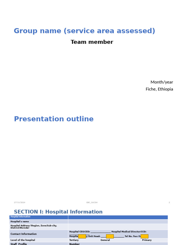 EBC Self-Audit Presentation Template | PDF | Audit | Hospital
