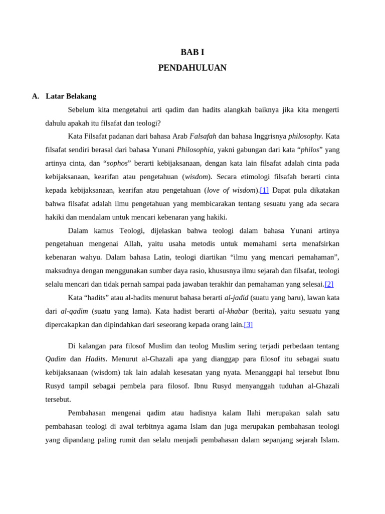 Arti dan Konsep Qadim dalam Islam | PDF