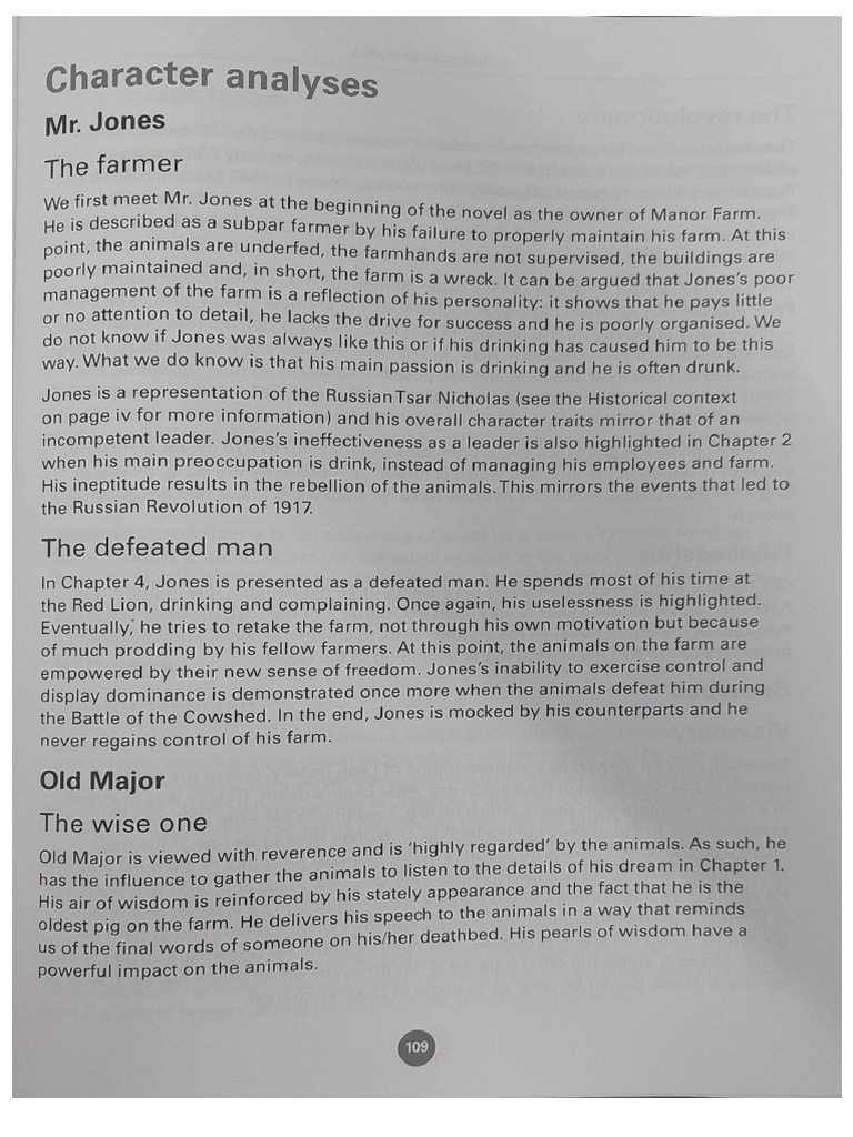 Animal Farm, Character Analysis | PDF
