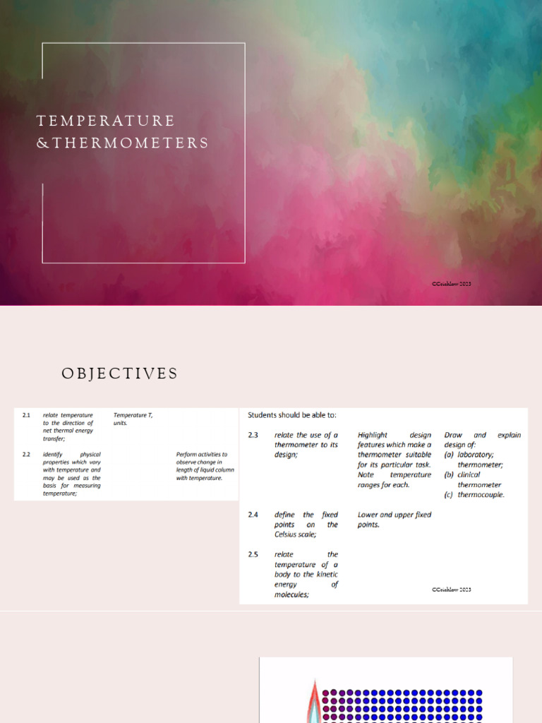 Temperature & Thermometers | PDF | Thermometer | Temperature